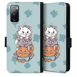 DeinDesign Galaxy S20 Handy Klapph&uuml;lle Handyh&uuml;lle aus Kunst Leder schwarz Flip Case Disney Aristocats Cat Sideflip mit Lasche