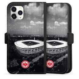 DeinDesign iPhone 11 Pro Handy Klapph&uuml;lle Handyh&uuml;lle aus Kunst Leder schwarz Flip Case Eintracht Frankfurt Sge Stadium Sideflip mit Lasche