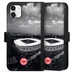 DeinDesign iPhone 11 Handy Klapph&uuml;lle Handyh&uuml;lle aus Kunst Leder schwarz Flip Case Eintracht Frankfurt Sge Stadium Sideflip mit Lasche
