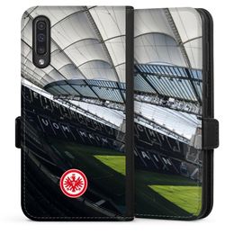 DeinDesign Galaxy A50 Handy Klapph&uuml;lle Handyh&uuml;lle aus Kunst Leder schwarz Flip Case Eintracht Frankfurt Stadium Official Licensed Product Sideflip mit Lasche