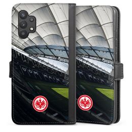 DeinDesign Galaxy A32 4G Handy Klapph&uuml;lle Handyh&uuml;lle aus Kunst Leder schwarz Flip Case Eintracht Frankfurt Stadium Official Licensed Product Sideflip mit Lasche