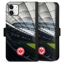 DeinDesign iPhone 11 Handy Klapph&uuml;lle Handyh&uuml;lle aus Kunst Leder schwarz Flip Case Eintracht Frankfurt Stadium Official Licensed Product Sideflip mit Lasche