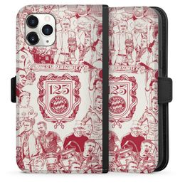 DeinDesign iPhone 11 Pro Handy Klapph&uuml;lle Handyh&uuml;lle aus Kunst Leder schwarz Flip Case Official Licensed Product Fcb 125 Jahre Fc Bayern M&uuml;nchen Sideflip mit 