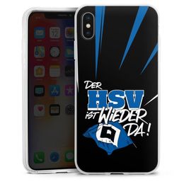 DeinDesign iPhone Xs Max Handy Silikon H&uuml;lle Case transparent Handyh&uuml;lle Ascent Hamburger Sv Hsv Silikon Case