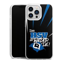 DeinDesign iPhone 13 Pro Handy Silikon H&uuml;lle Case wei&szlig; Handyh&uuml;lle Ascent Hamburger Sv Hsv Silikon Case