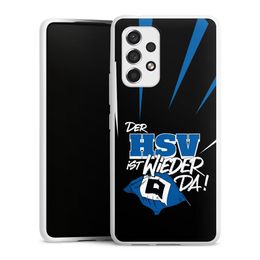 DeinDesign Galaxy A53 5G Handy Silikon H&uuml;lle Case wei&szlig; Handyh&uuml;lle Hsv Ascent Hamburger Sv Silikon Case