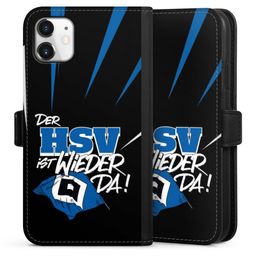 DeinDesign iPhone 11 Handy Klapph&uuml;lle Handyh&uuml;lle aus Kunst Leder schwarz Flip Case Ascent Hamburger Sv Hsv Sideflip mit Lasche