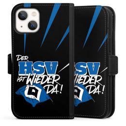 DeinDesign Galaxy A51 Handy Klapph&uuml;lle Handyh&uuml;lle aus Kunst Leder schwarz Flip Case Ascent Hamburger Sv Hsv Sideflip mit Lasche