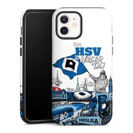 DeinDesign iPhone 12 mini Handy Panzer Handyh&uuml;lle robuste Outdoor H&uuml;lle Schutzh&uuml;lle gl&auml;nzend Ascent Hamburger Sv Official Licensed Product Tough Case