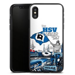 DeinDesign iPhone X Handy Silikon H&uuml;lle Case schwarz Handyh&uuml;lle Ascent Hamburger Sv Official Licensed Product