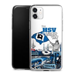 DeinDesign iPhone 11 Handy Slim Case Silikon Handyh&uuml;lle transparent H&uuml;lle extra d&uuml;nn Ascent Hamburger Sv Official Licensed Product Silikon Slim Case