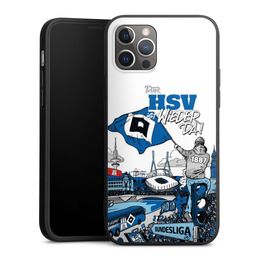DeinDesign iPhone 12 Pro Handy Premium Silikon H&uuml;lle Handyh&uuml;lle schwarz Case Ascent Hamburger Sv Official Licensed Product Silikon Premium Case