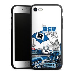 DeinDesign iPhone SE (2020) Handy Premium Silikon H&uuml;lle Handyh&uuml;lle schwarz Case Ascent Official Licensed Product Hamburger Sv Silikon Premium Case