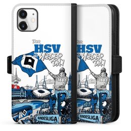 DeinDesign iPhone 11 Handy Klapph&uuml;lle Handyh&uuml;lle aus Kunst Leder schwarz Flip Case Ascent Hamburger Sv Official Licensed Product Sideflip mit Lasche