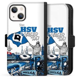 DeinDesign Galaxy A51 Handy Klapph&uuml;lle Handyh&uuml;lle aus Kunst Leder schwarz Flip Case Ascent Hamburger Sv Official Licensed Product Sideflip mit Lasche