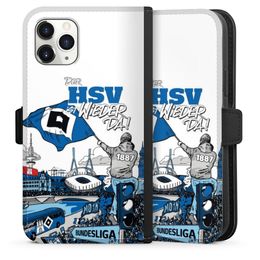 DeinDesign iPhone 11 Pro Handy Klapph&uuml;lle Handyh&uuml;lle aus Kunst Leder schwarz Flip Case Ascent Hamburger Sv Official Licensed Product Sideflip mit Lasche