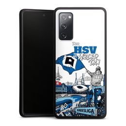 DeinDesign Galaxy S20 FE Handy Premium Silikon H&uuml;lle Handyh&uuml;lle schwarz Case Ascent Official Licensed Product Hamburger Sv Silikon Premium Case