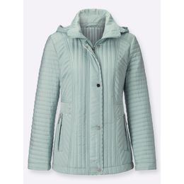 WITT Damen Steppjacke mit abzippbarer Kapuze, kalkmint, Gr&ouml;&szlig;e 38