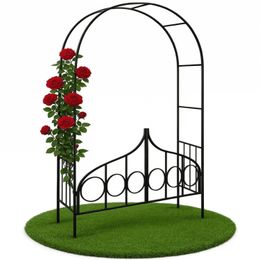 Gardebruk Rosenbogen Schwarz Metall 240x140x40cm