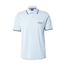 Jack & Jones JACK & JONES Poloshirt 'JORTEN' Herren Größe S blaumeliert / dunkelgrün / orange