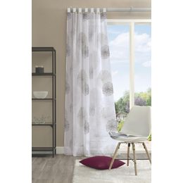 Vorhang Home Wohnideen "RAWLINS" Gr. 4, grau, B:140cm H:245cm, Voile, Polyester, Gardinen