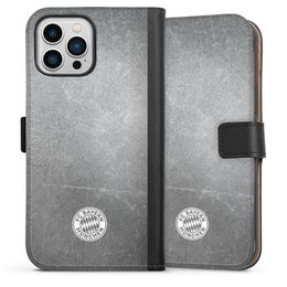 DeinDesign iPhone 13 Pro Max Handy Klapph&uuml;lle Handyh&uuml;lle aus Kunst Leder schwarz Flip Case Concrete Fcb Fc Bayern M&uuml;nchen Sideflip mit langer Lasche
