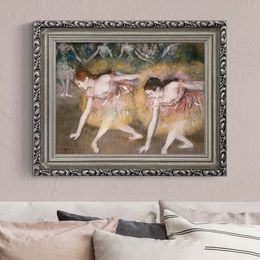 Gerahmtes Leinwandbild Edgar Degas - Verbeugende Ballerinen