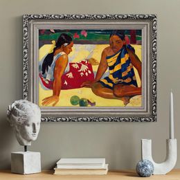 Gerahmtes Leinwandbild Paul Gauguin - Frauen von Tahiti