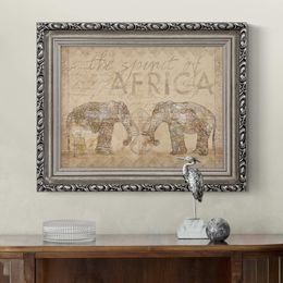 Gerahmtes Leinwandbild Vintage Collage - Spirit of Africa