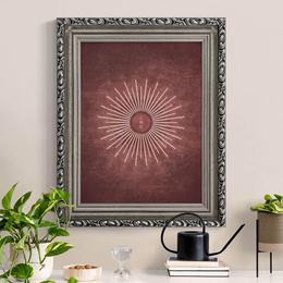 Gerahmtes Leinwandbild Boho Sonne II