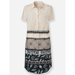 Heine Witt Damen Druckkleid mit seitlichen Nahttaschen, ecru-beige-bedruckt, Gr&ouml;&szlig;e 38