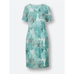 CREATION L PREMIUM Witt Damen Druckkleid in Seiden-Qualit&auml;t, kalkmint-bedruckt, Gr&ouml;&szlig;e 38