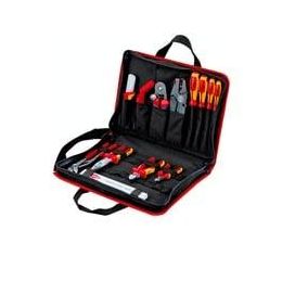 Knipex Werkzeugtasche "Kompakt" Elektro, 14-teilig, Werkzeug-Set schwarz, mit Werkzeug-Sortiment f&uuml;r Elektriker