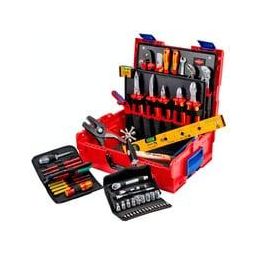 Knipex L-BOXX Elektro, 63-teilig, Werkzeug-Set rot, mit Werkzeug-Sortiment f&uuml;r Elektriker
