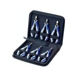 Knipex Pr&auml;zisions-Elektronikzangen-Set, 6-teilig grau/blau