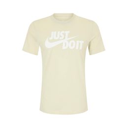Nike Sportswear T-Shirt 'Swoosh' Herren Gr&ouml;&szlig;e XXXL khaki / wei&szlig;