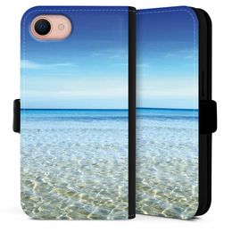 DeinDesign iPhone 17e Handy Klapph&uuml;lle Handyh&uuml;lle aus Kunst Leder schwarz Flip Case Urlaub Sky Ocean Sideflip mit Lasche