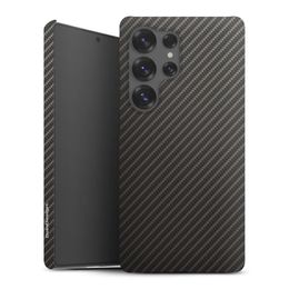 DeinDesign Galaxy S25 Ultra Handy Premium Case Smartphone Handyh&uuml;lle Schutzh&uuml;lle matt Carbon Metallic Look Muster Premium Case
