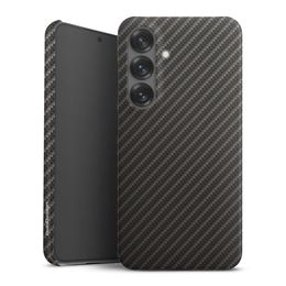DeinDesign Galaxy S25 Handy Premium Case Smartphone Handyh&uuml;lle Schutzh&uuml;lle matt Carbon Metallic Look Muster Premium Case