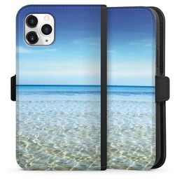 DeinDesign iPhone 11 Pro Handy Klapph&uuml;lle Handyh&uuml;lle aus Kunst Leder schwarz Flip Case Urlaub Sky Ocean Sideflip mit Lasche