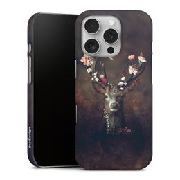 DeinDesign iPhone 16 Pro Handy Premium Case Smartphone Handyh&uuml;lle Schutzh&uuml;lle matt Reindeer Flowers Rehe Premium Case