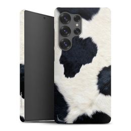 DeinDesign Galaxy S25 Ultra Handy Premium Case Smartphone Handyh&uuml;lle Schutzh&uuml;lle gl&auml;nzend Animal Look Animal Print Cow Skin Premium Case