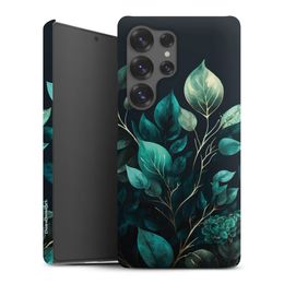 DeinDesign Galaxy S25 Ultra Handy Premium Case Smartphone Handyh&uuml;lle Schutzh&uuml;lle matt Eukalyptus Leaves Black Premium Case