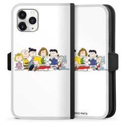 DeinDesign iPhone 11 Pro Handy Klapph&uuml;lle Handyh&uuml;lle aus Kunst Leder schwarz Flip Case Peanuts Kindheit Merchandise Sideflip mit Lasche