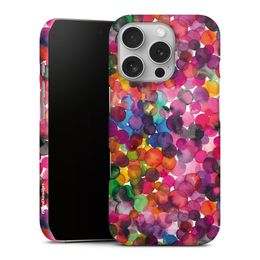DeinDesign iPhone 16 Pro Handy Premium Case Smartphone Handyh&uuml;lle Schutzh&uuml;lle matt Water Colour Colourful Points Premium Case