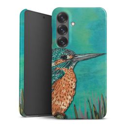 DeinDesign Galaxy S25 Handy Premium Case Smartphone Handyh&uuml;lle Schutzh&uuml;lle gl&auml;nzend Painting Bird Animals Premium Case
