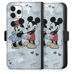 DeinDesign iPhone 11 Pro Handy Klapph&uuml;lle Handyh&uuml;lle aus Kunst Leder schwarz Flip Case Vintage Disney Sideflip mit Lasche