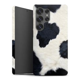 DeinDesign Galaxy S25 Ultra Handy Premium Case Smartphone Handyh&uuml;lle Schutzh&uuml;lle matt Animal Look Animal Print Cow Skin Premium Case