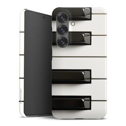 DeinDesign Galaxy S25 Handy Premium Case Smartphone Handyh&uuml;lle Schutzh&uuml;lle matt Klavier Music Piano Premium Case