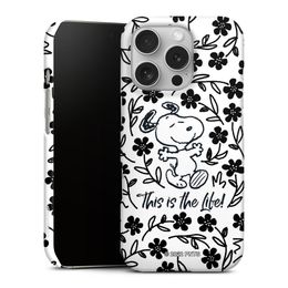 DeinDesign iPhone 16 Pro Handy Premium Case Smartphone Handyh&uuml;lle Schutzh&uuml;lle matt Peanuts Flowers Snoopy Premium Case